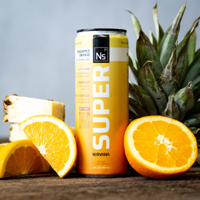 Nirvana Super™ - HMB & Electrolyte-infused bottled water.